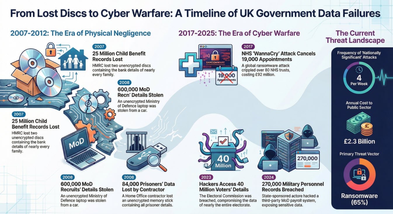 A History of Reported UK Government Data Breaches, and Known Cyber ...